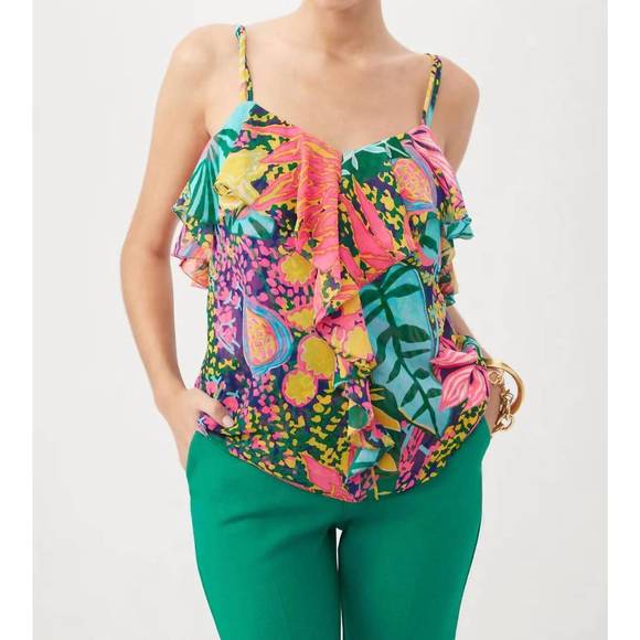 Trina Turk | Tops | New Trina Turk Gulf Shore Top In Multi | Poshmark